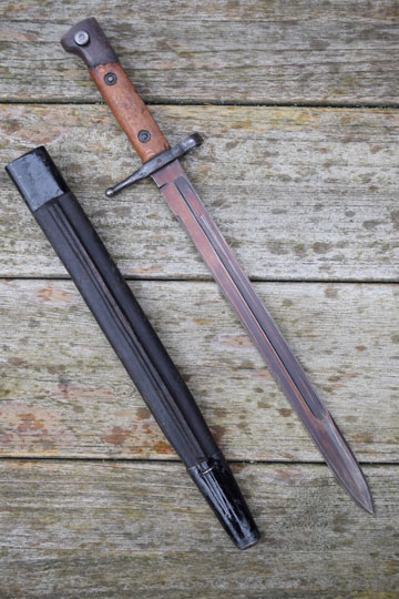 Italy: Italian M 1891 bayonet transformed for British SMLE MK 3. rifle ...